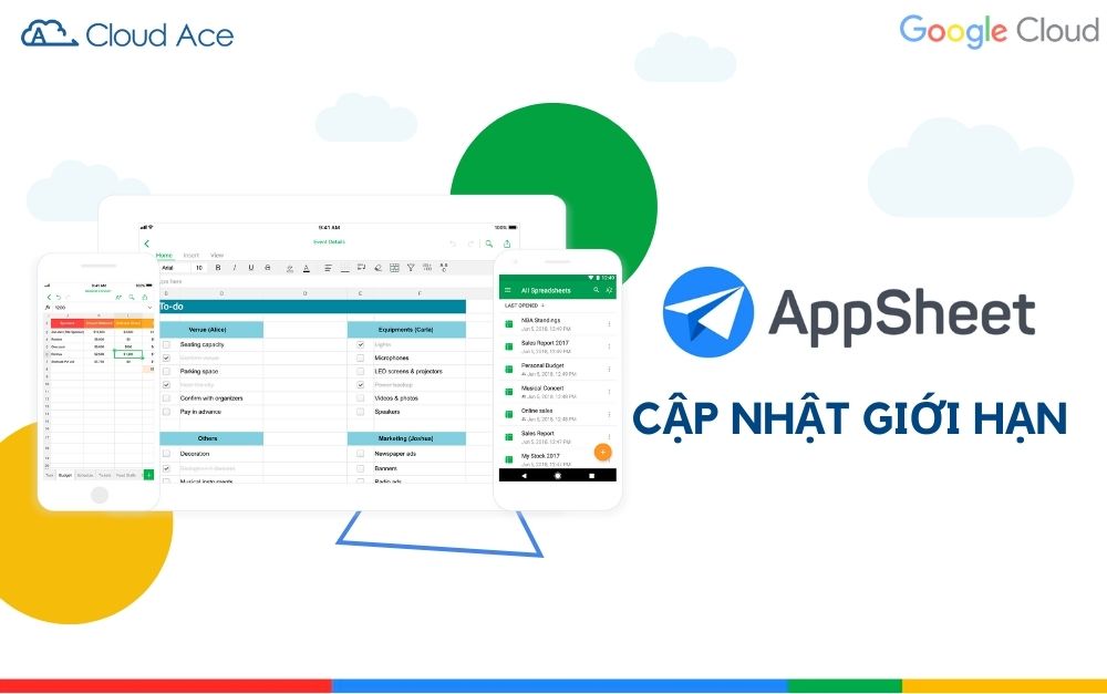 Cloud Ace - Cập Nhật Giới Hạn Của AppSheet